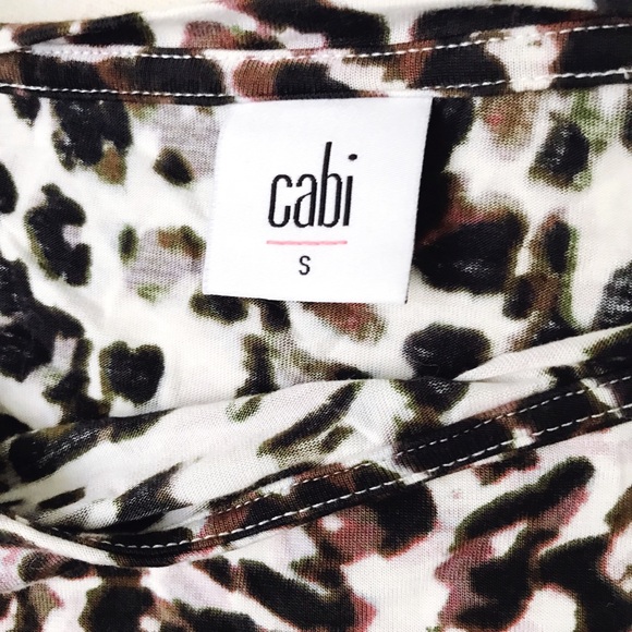 CAbi | Tops | Cabi Animal Print Crop Tee Style 344 | Poshmark